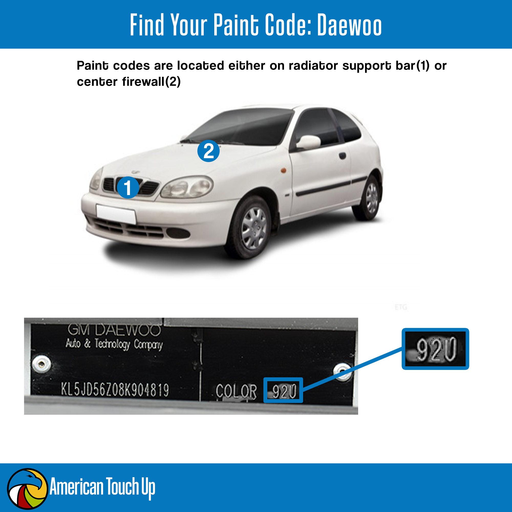 Daewoo – American Touch Up – Automotive Touch Up Paint