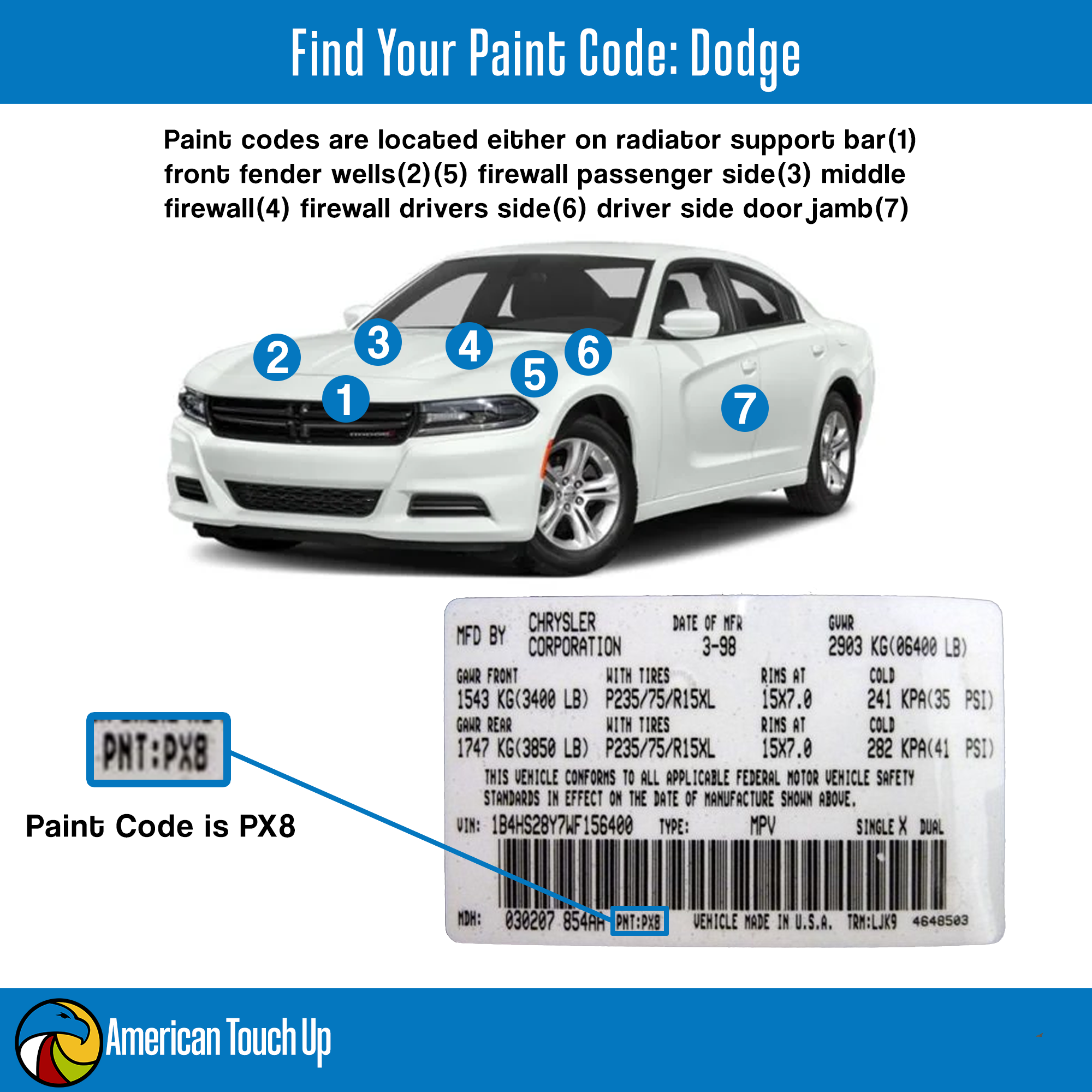 Dodge – American Touch Up – Automotive Touch Up Paint